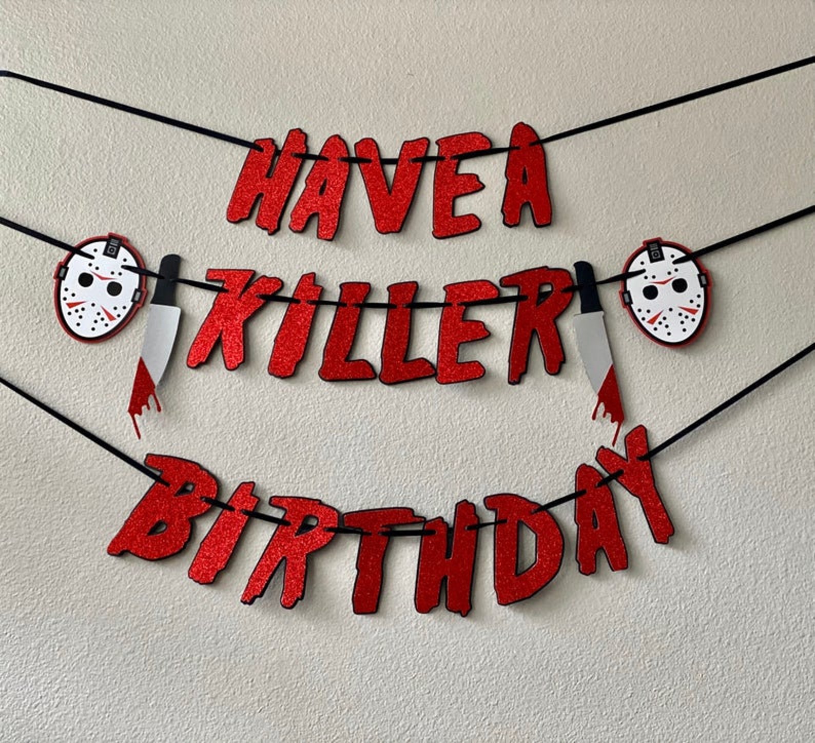 Killer Birthday Cake Topper Halloween Cake Topper Horror | Etsy