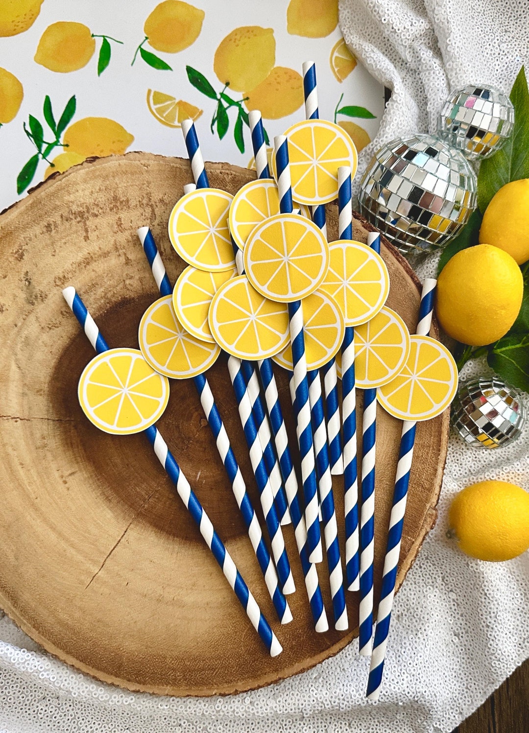 Main Squeeze Lemon Straws (qty. 12)| She Found Her Main Squeeze| Main ...