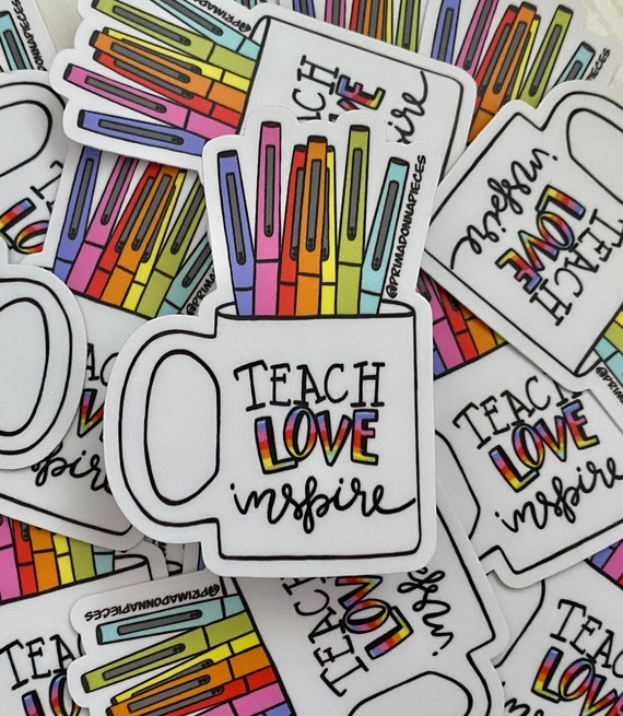 Teach Love Inspire Sticker Qty. 1 Teacher Stickers for - Etsy