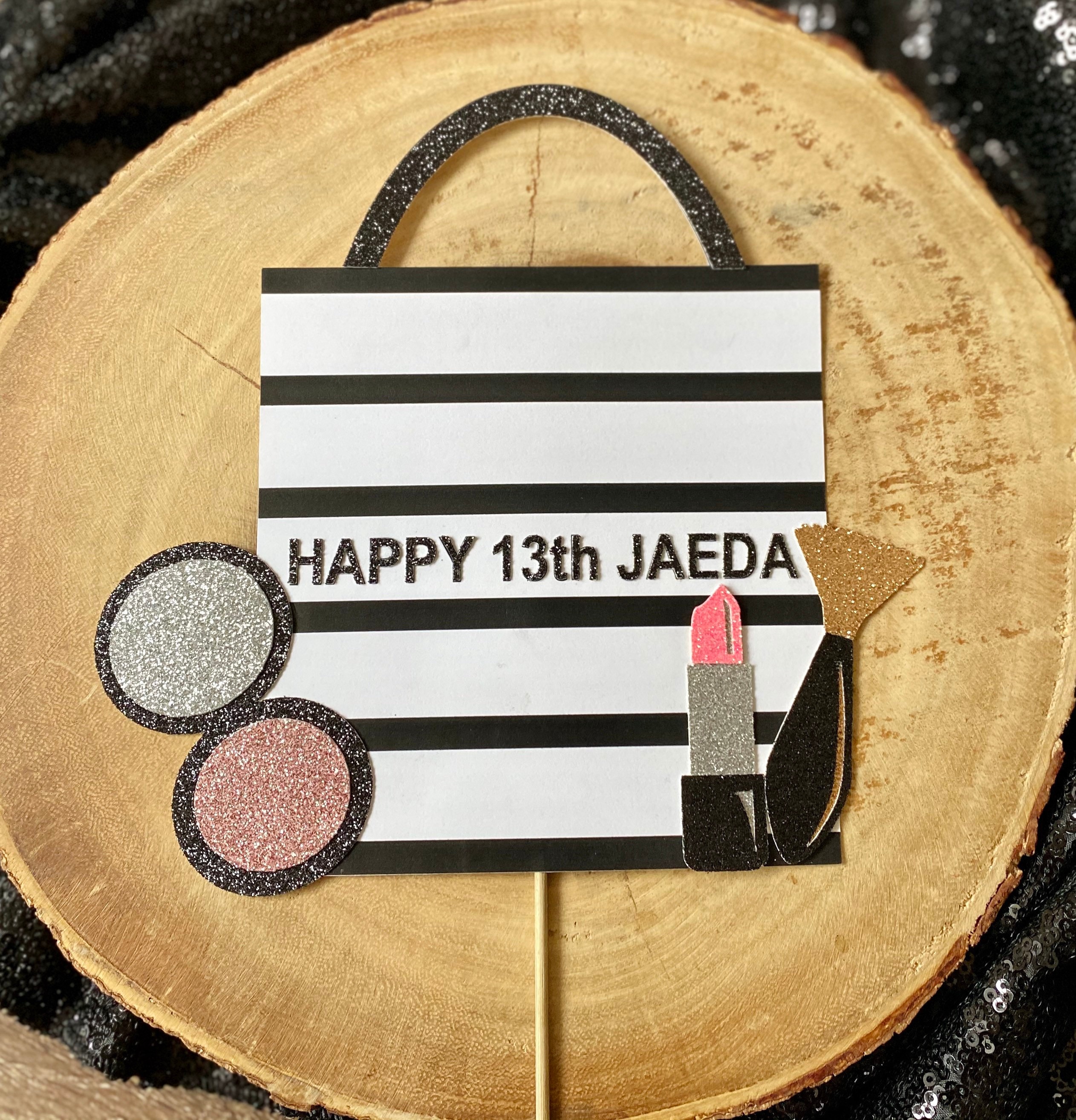 Topper de pastel de maquillaje / topper de pastel personalizado topper ...