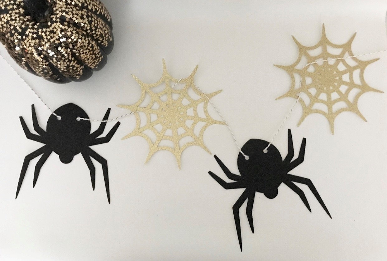 Spider Webb Banner Halloween Banner Halloween Party Decor | Etsy