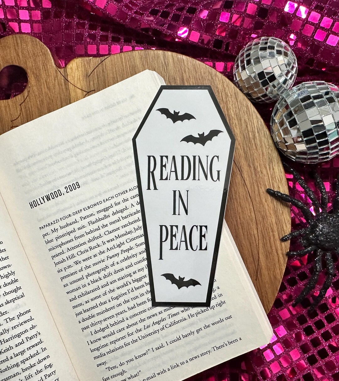 Reading in Peace Bookmark| Coffin Bookmark| Halloween Bookmark| Dead ...