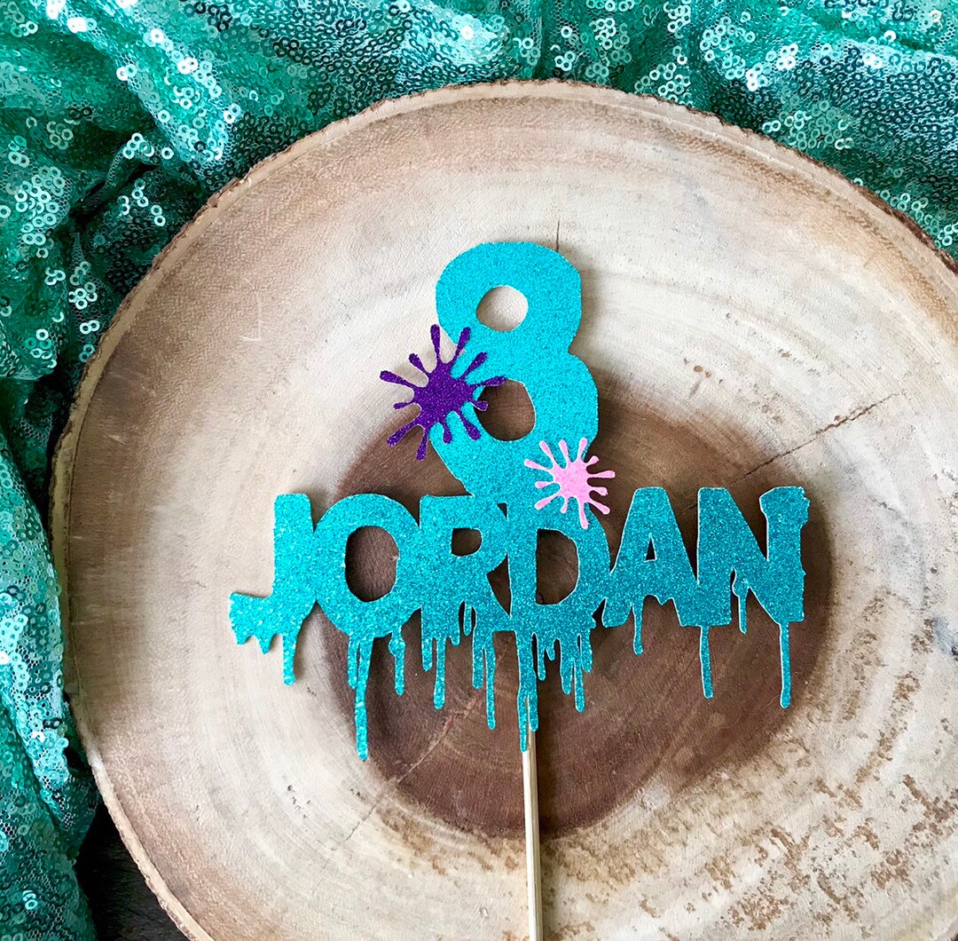 Slime Cake Topper| Slime Cake Decorations| Slime Queen Topper| Age Cake ...