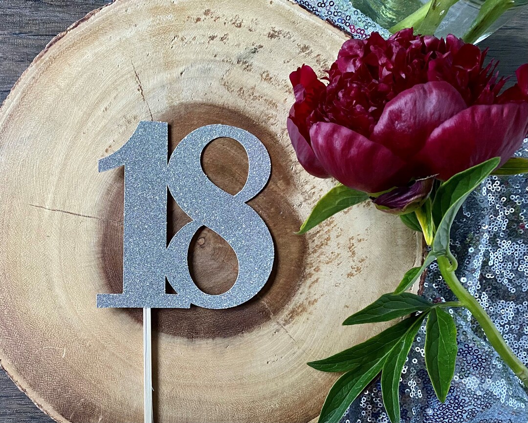 18th Birthday Centerpiece (qty. 1)| 18th Birthday Cake Topper| 18th ...