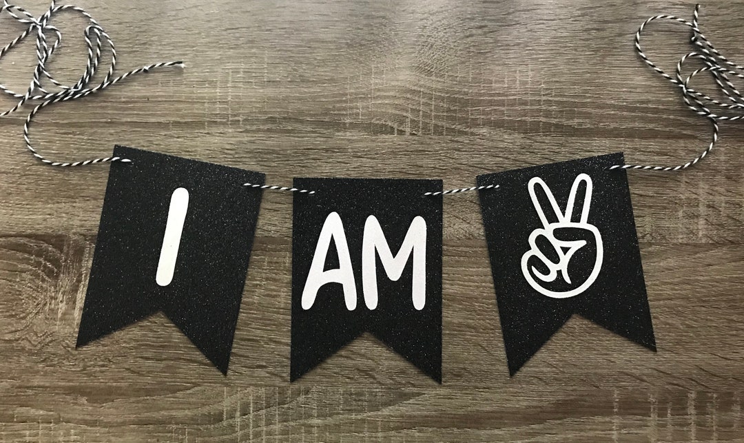 Two Cool Banner I AM TWO Two Cool High Chair Banner Two Cool Bunting ...