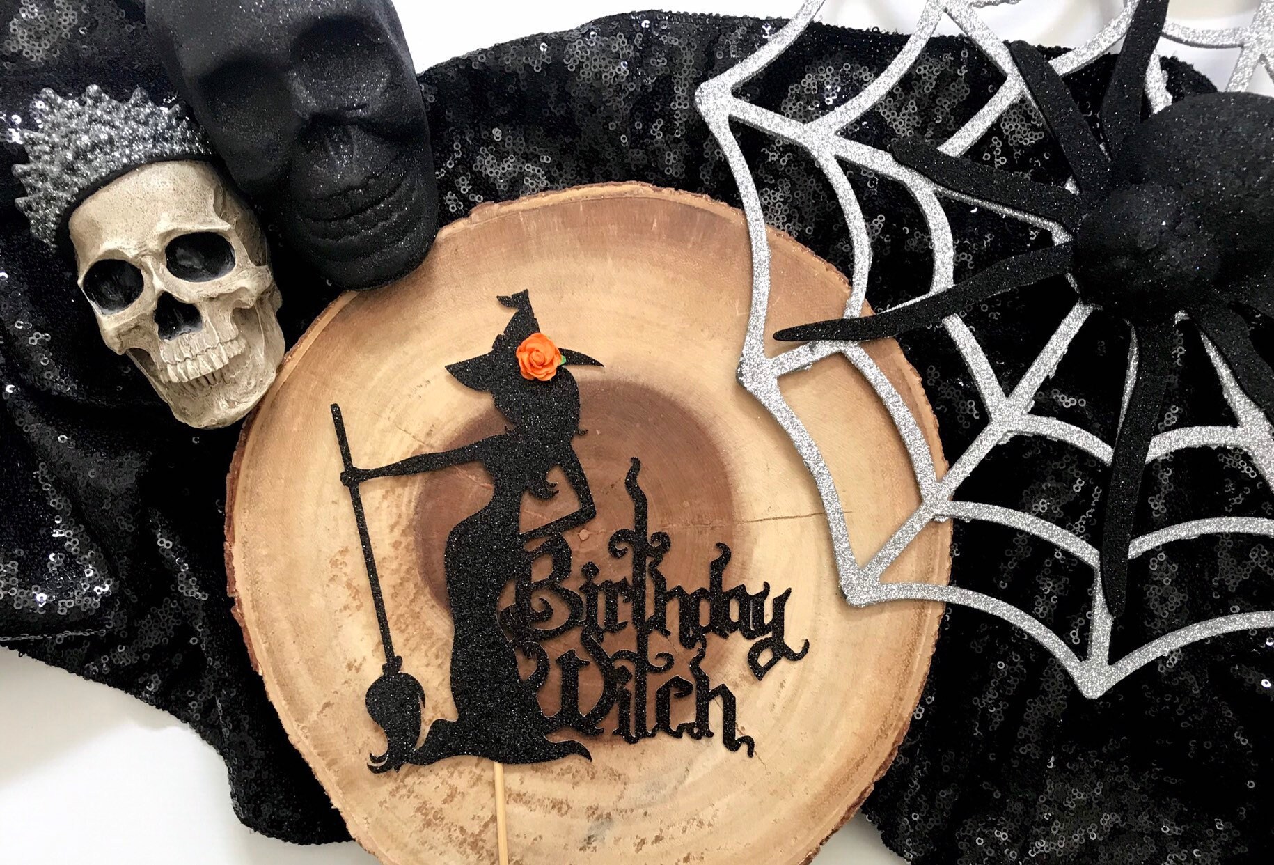 Birthday Witch Cake Topper Halloween Cake Topper Happy - Etsy