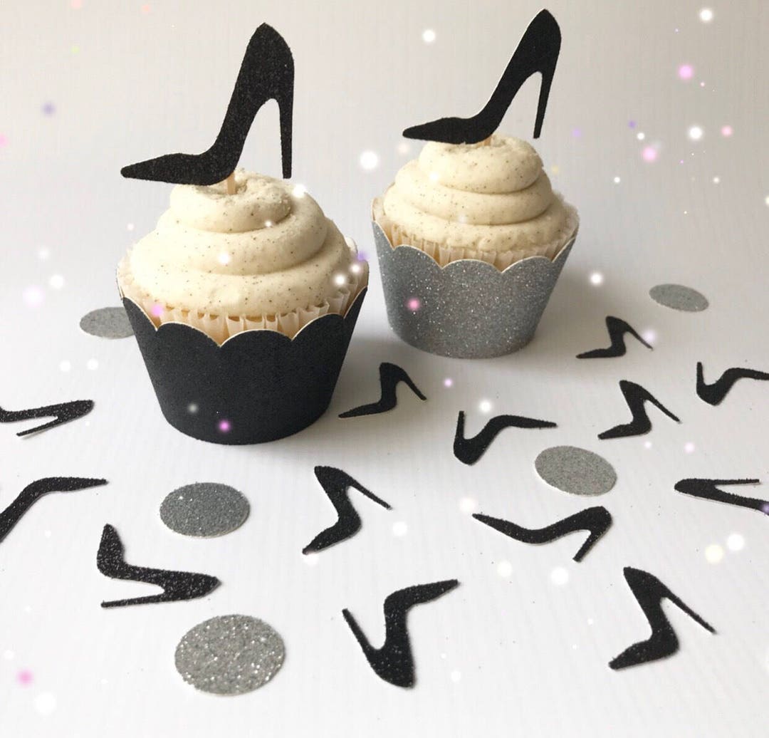 Shoe Cupcake Toppers (qty. 6)| High Heel Cupcake Toppers| Heel Toppers ...