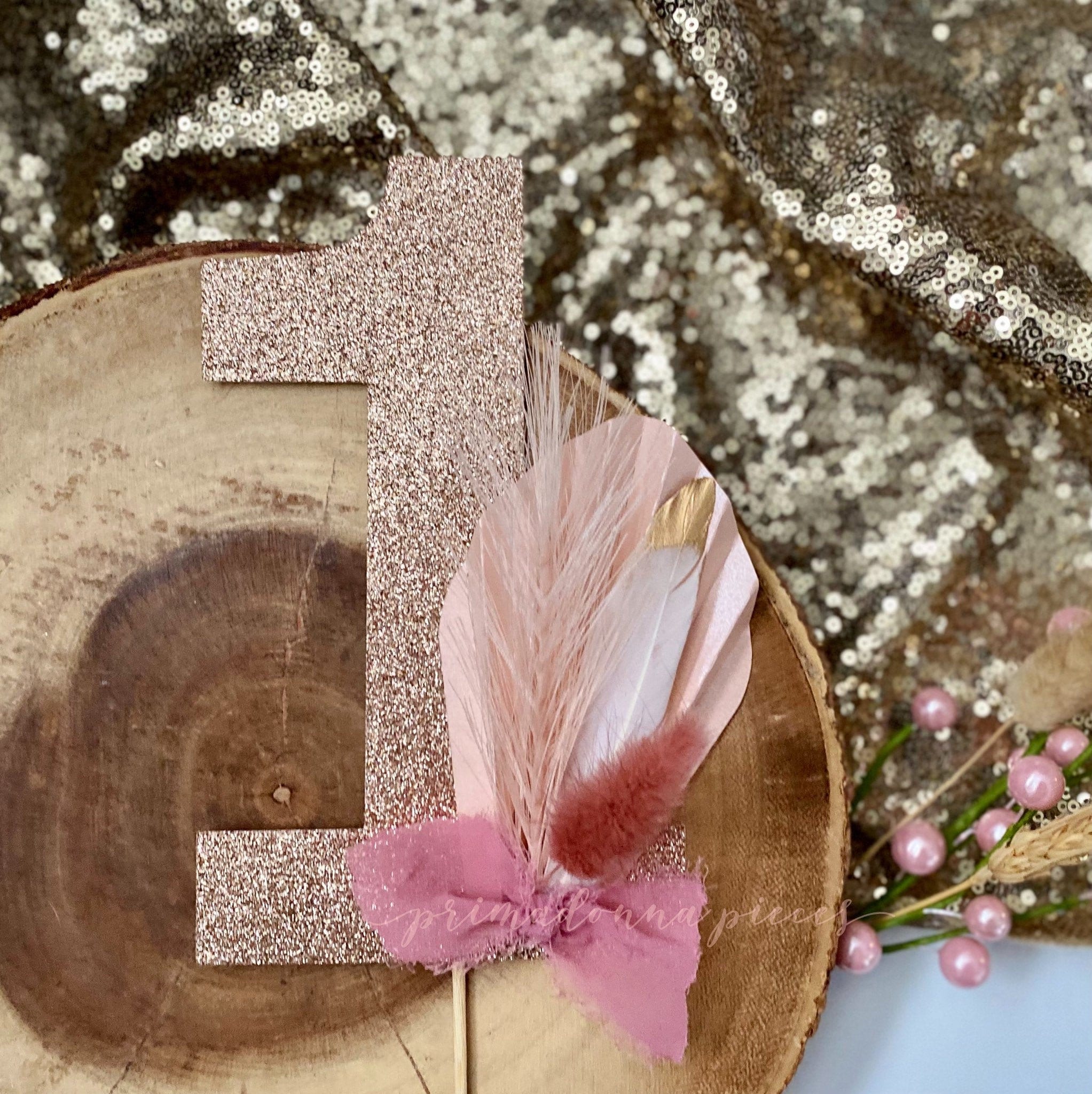 Boho Cake Topper Boho First Birthday Boho Rainbow Party Etsy