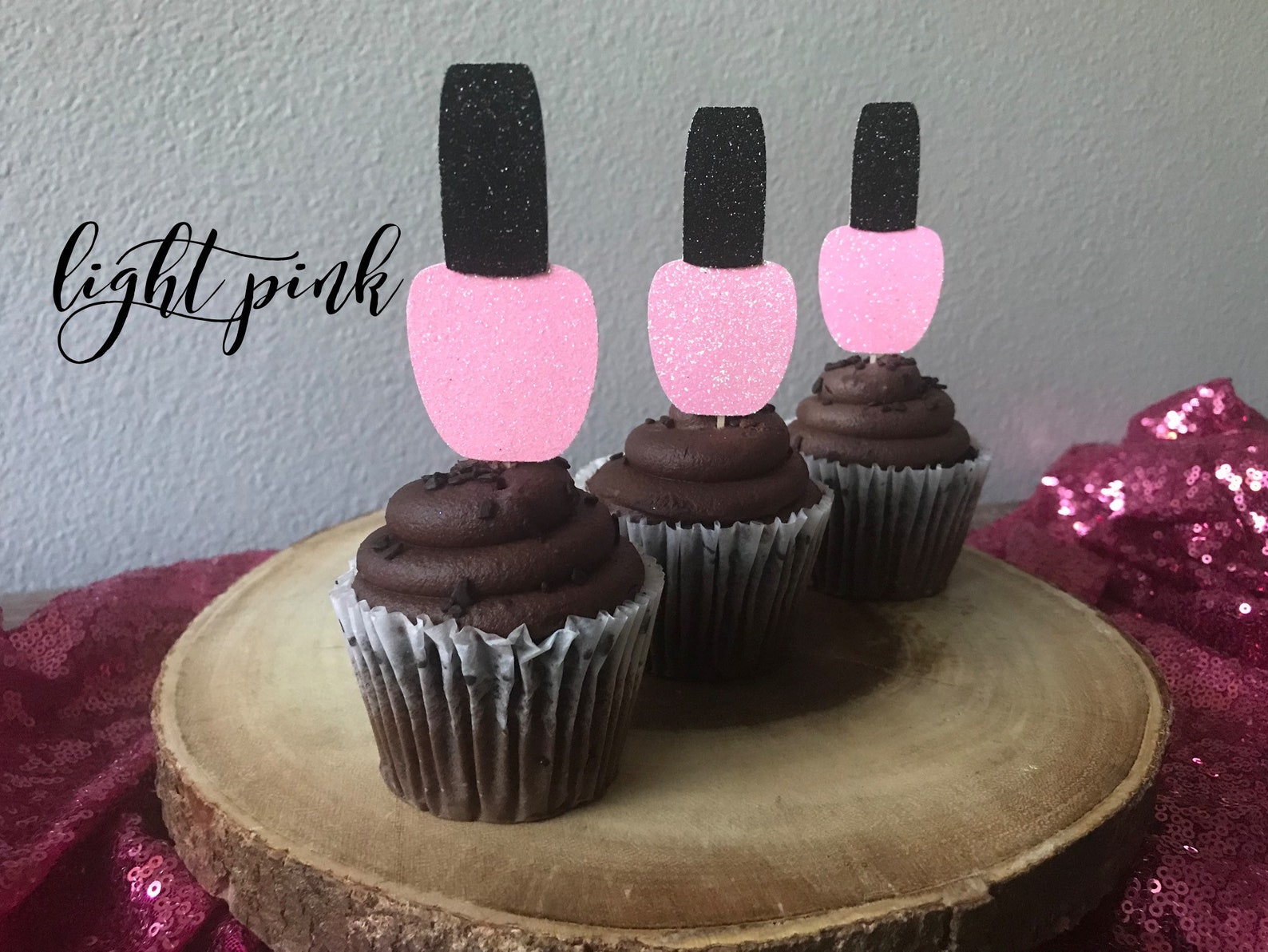 Nail Polish Cupcake Toppers Spa Cupcake Toppers Spa Party - Etsy