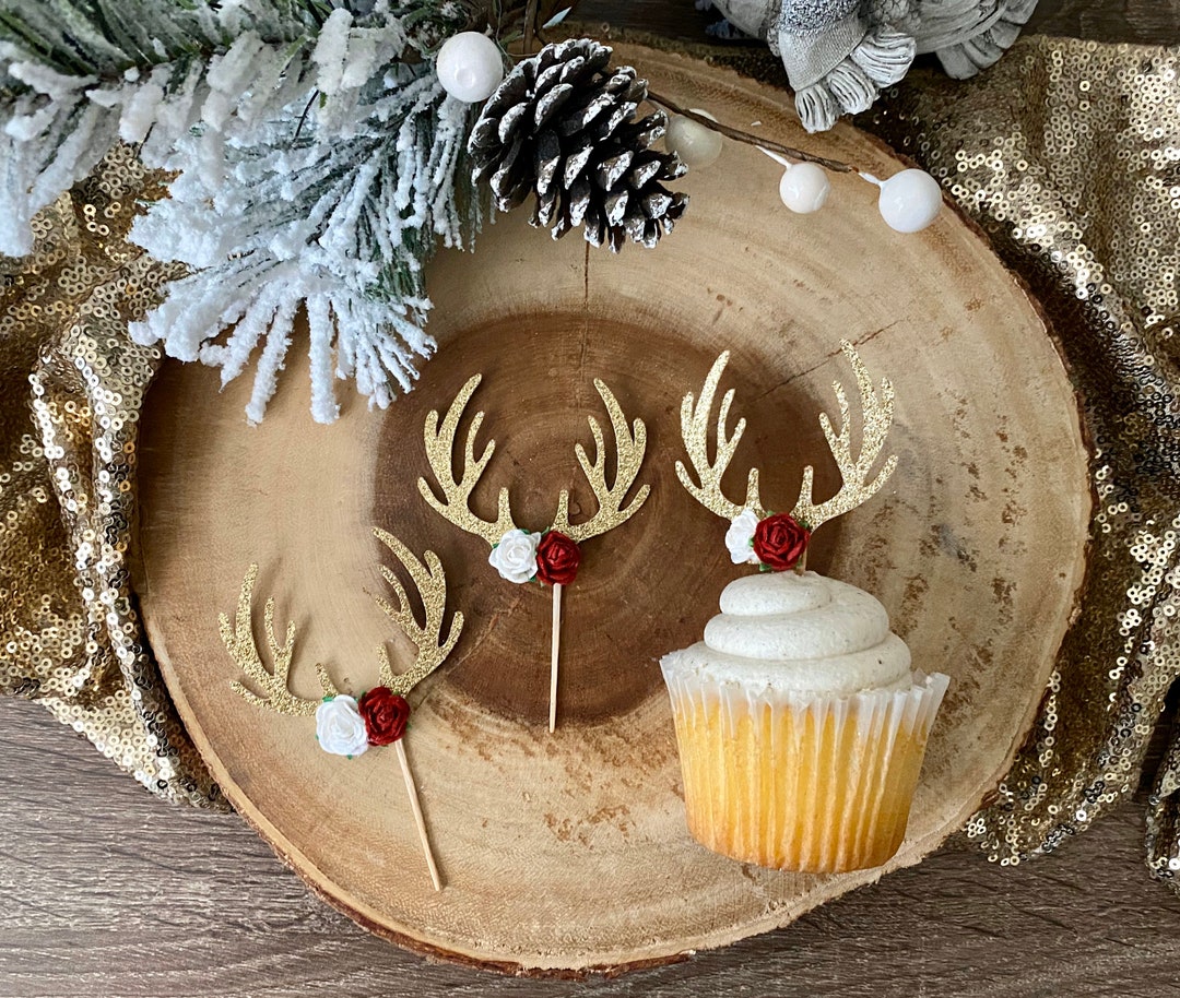 Antler Toppers (qty. 6)| Deer Toppers| Boho Toppers| Boho Party Decor ...