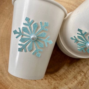Snowflake Cups Qty. 6| Winter Onederland Party Supplies| Paper Party ...