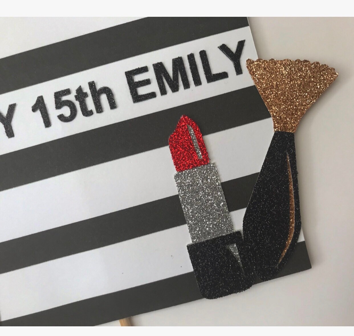 Makeup Cake Topper| Personalized Cake Topper Lipstick Cake Topper ...