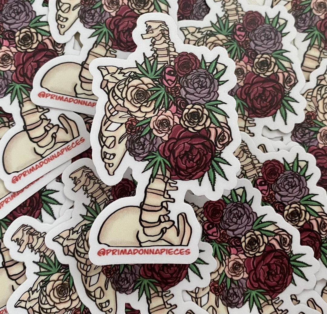 Skeleton Sticker (qty. 1)| Stoner Stickers| Weed Stickers| 420 Stickers ...
