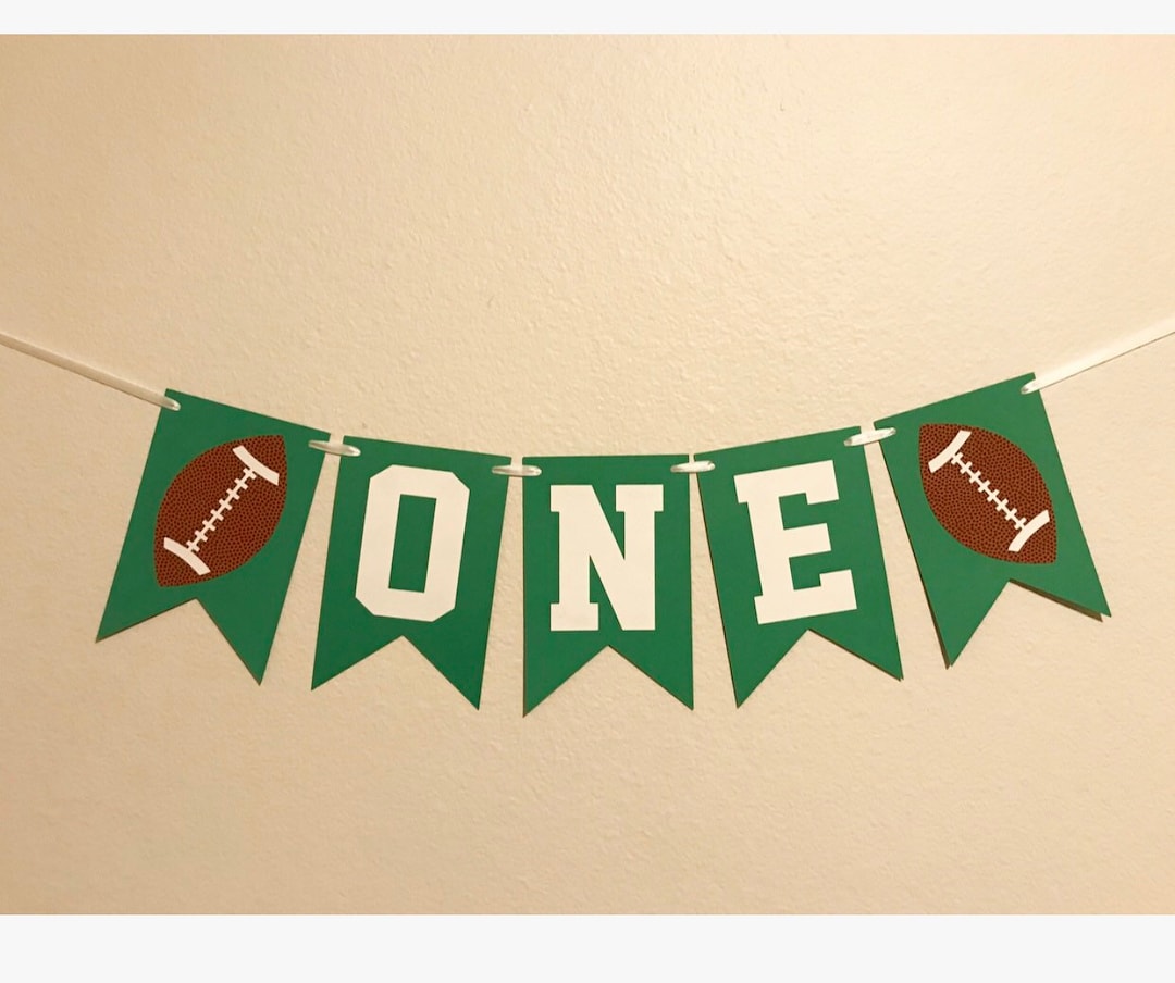 One Banner Football Banner First Birthday Football Party Birthday ...