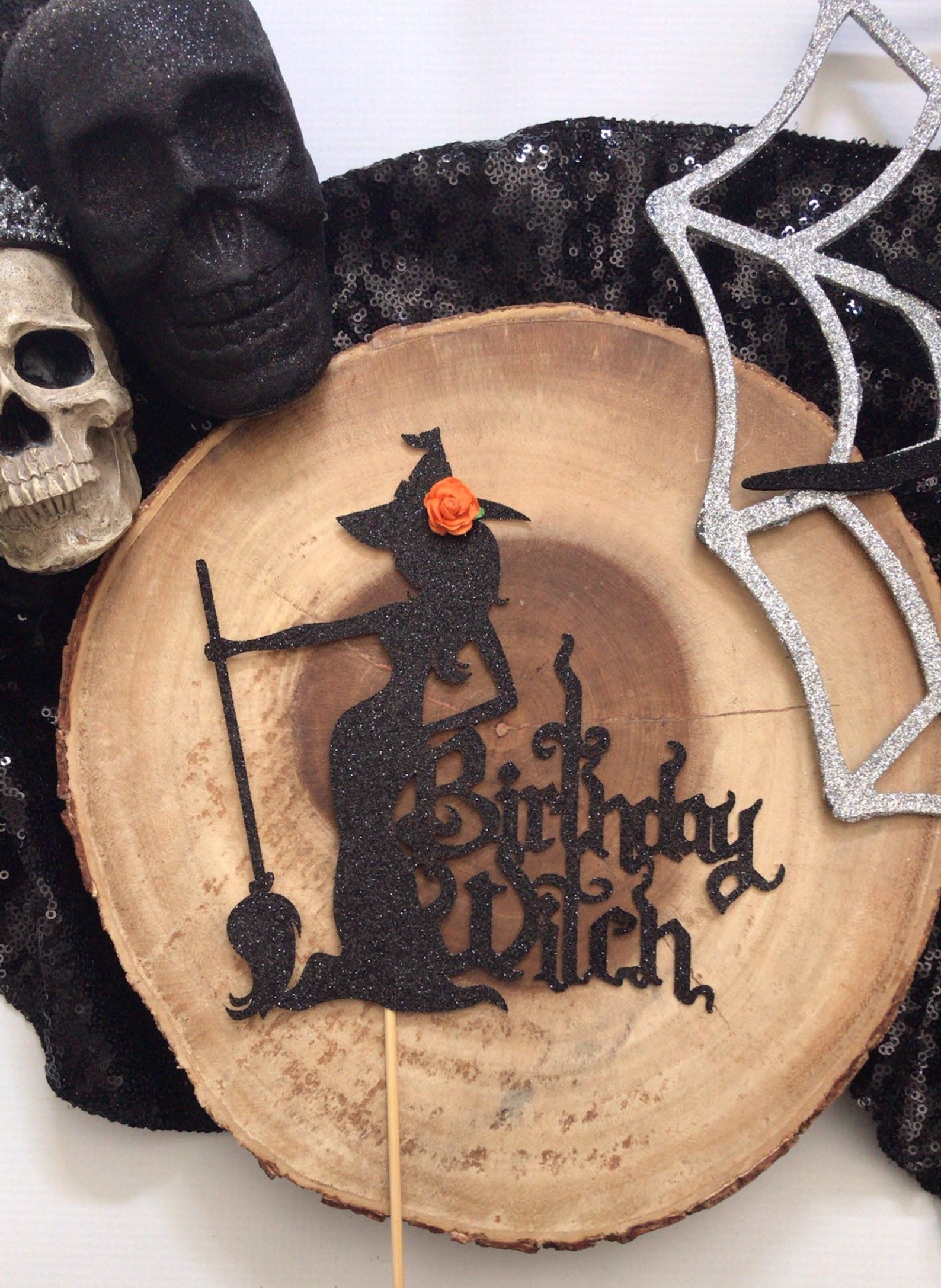 Birthday Witch Cake Topper Halloween Cake Topper Happy - Etsy