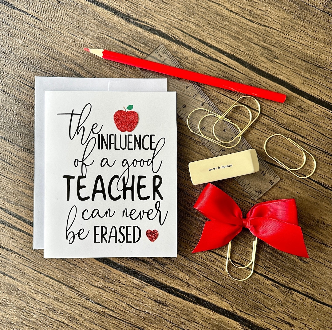 Teacher Appreciation Card (qty. 1)| Teacher Gifts| Best Teacher Ever ...
