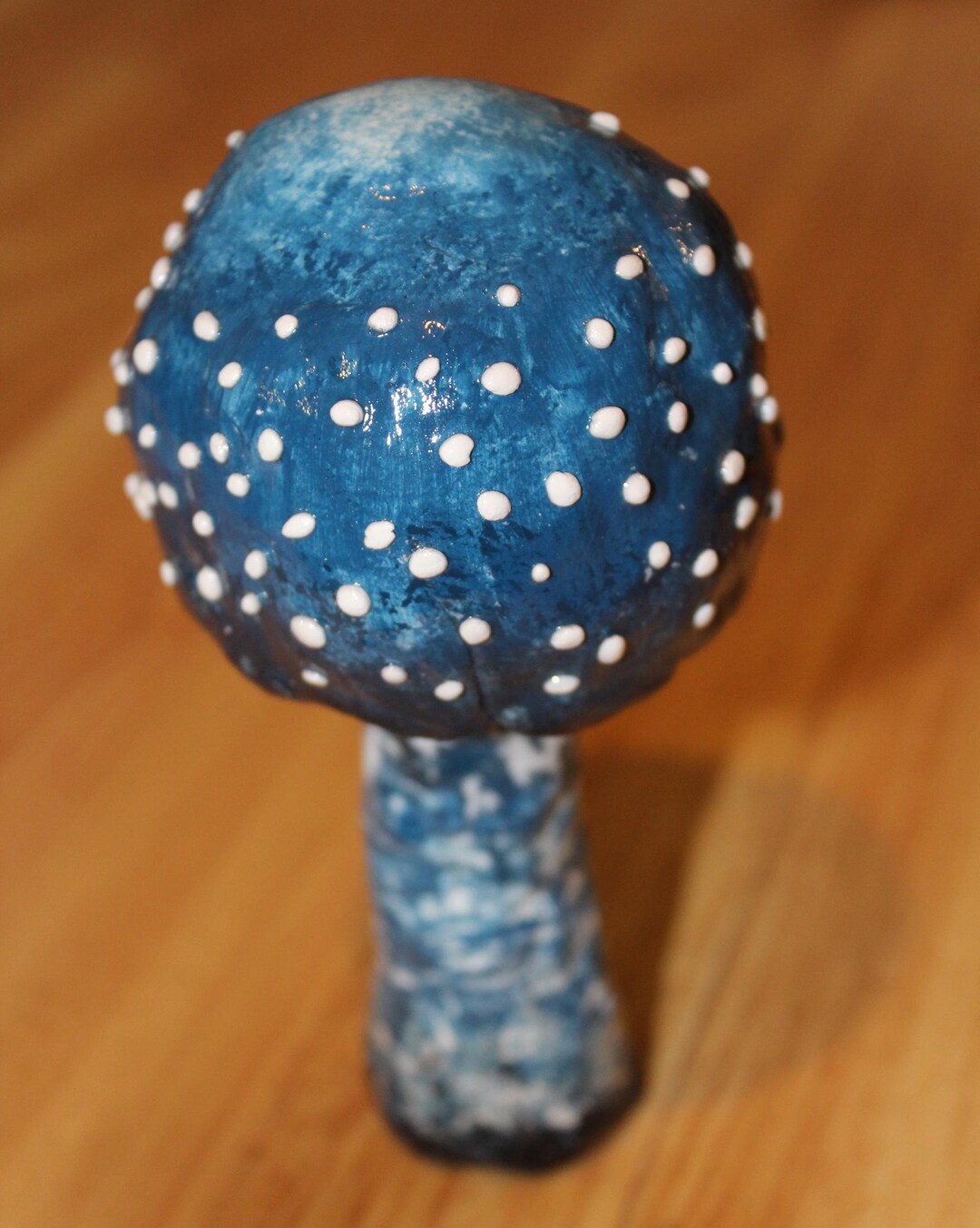 Blue Toadstool | Mushroom | Clay Figurine - Etsy