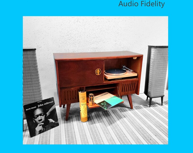 1959 Metz German Record Player Stereo Console, Modernized, Bluetooth - Etsy