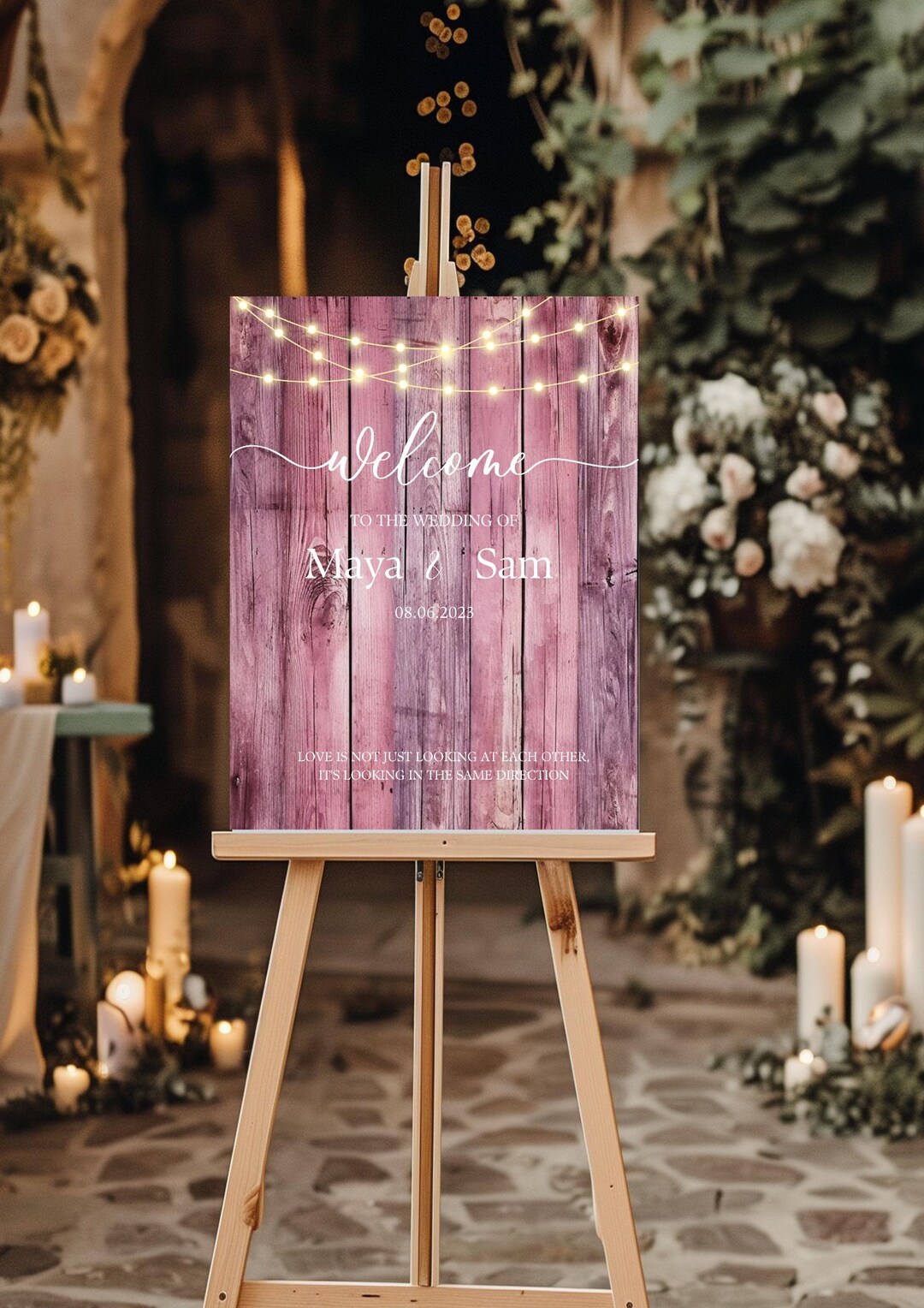 Rustic Wedding Signs Wood Template Instant Download, Rustic Wedding ...