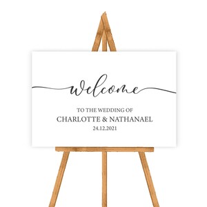 Wedding Welcome Sign With Custom Ceremony Foam Boards Wedding Details ...
