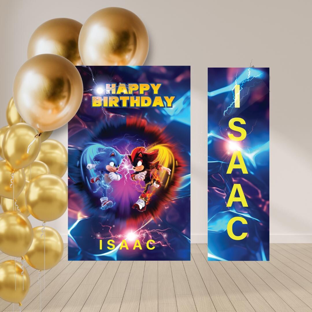 Sonic Birthday Welcome Board , Sonic Party Welcome Sign, Printable ...