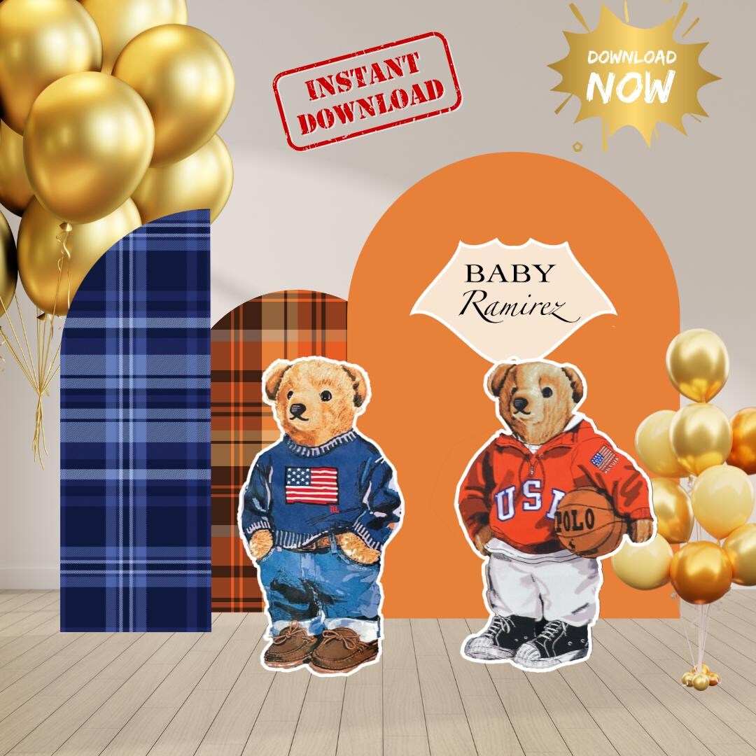 Polo Ralph Lauren Bear Birthday Cut Out Centre Piece, Trendy Polo ...
