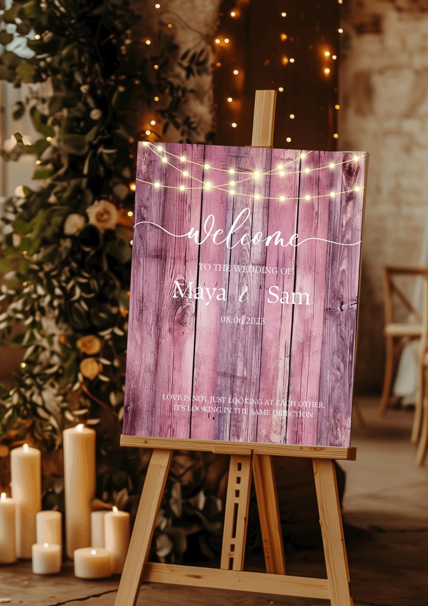 Rustic Wedding Signs Wood Template Instant Download, Rustic Wedding ...