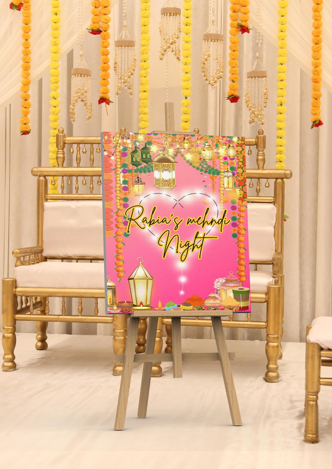 Customisable Mehndi Sign | Mehndi Party Sign | Pakistani Wedding Sign ...