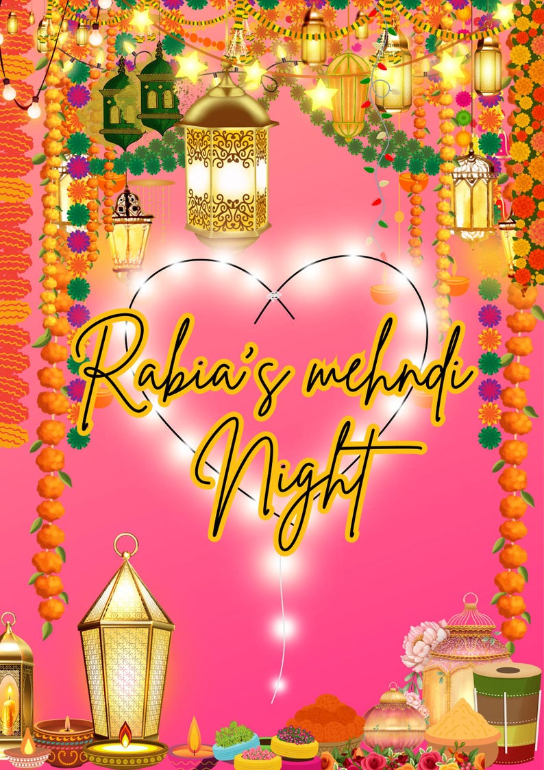 Customisable Mehndi Sign | Mehndi Party Sign | Pakistani Wedding Sign ...