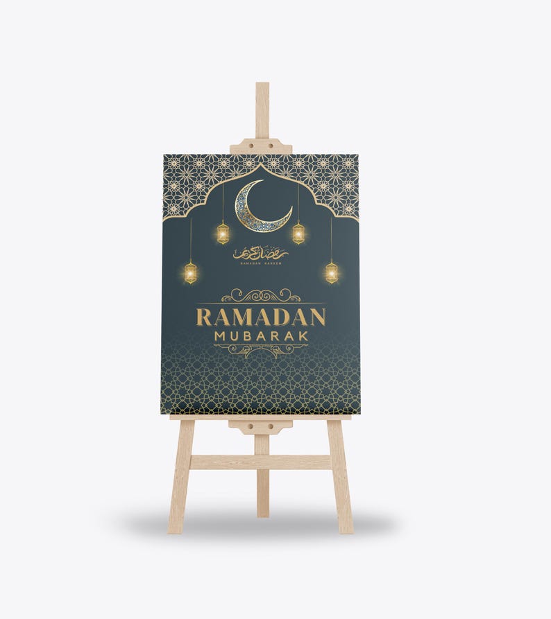 Ramadan Mubarak Welcome Sign, A1, A2, A3 or A4, Ramadhan Mabrook Signs ...