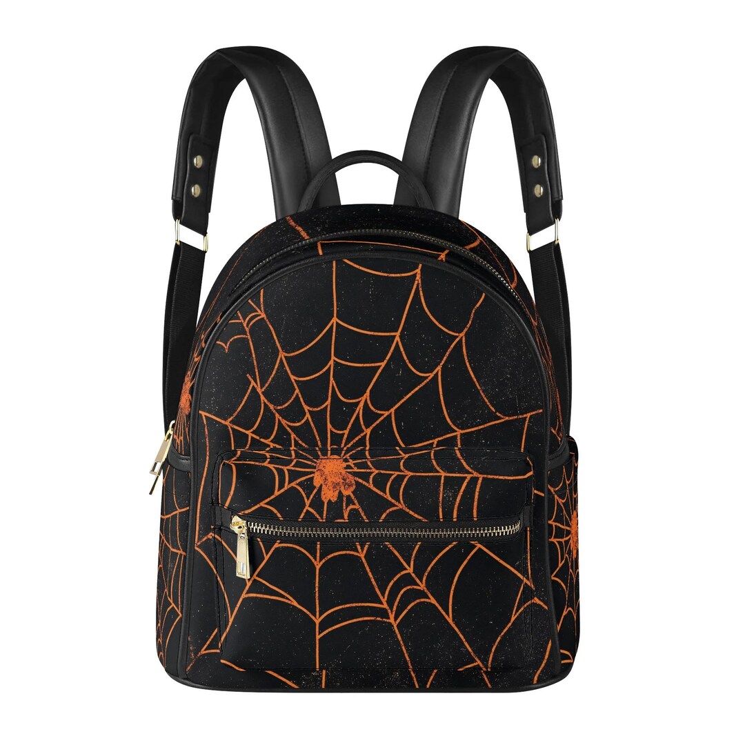 Spooky Spider Web PU Leather Mini Backpack - Etsy