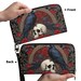 Goth Crow Skull Wallet Vegan Leather Cute Wallet Vegan Leather Wallet ...