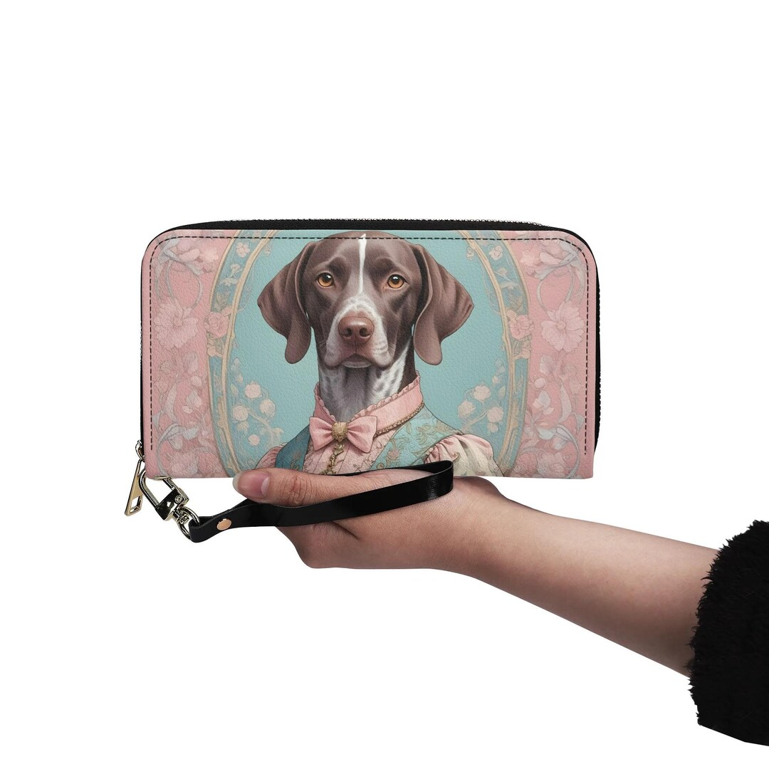 German Shorthaired Pointer Wallet Cute Dog Wallet Vegan Leather Wallet ...