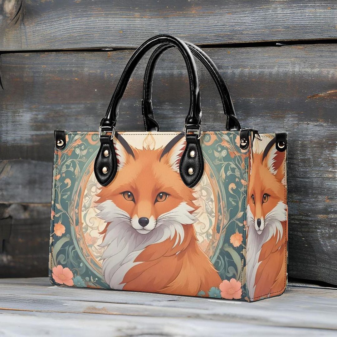 Art Print Foxy Girl Bag Cute Crossbody Bag Unique Purse Cute Purse ...
