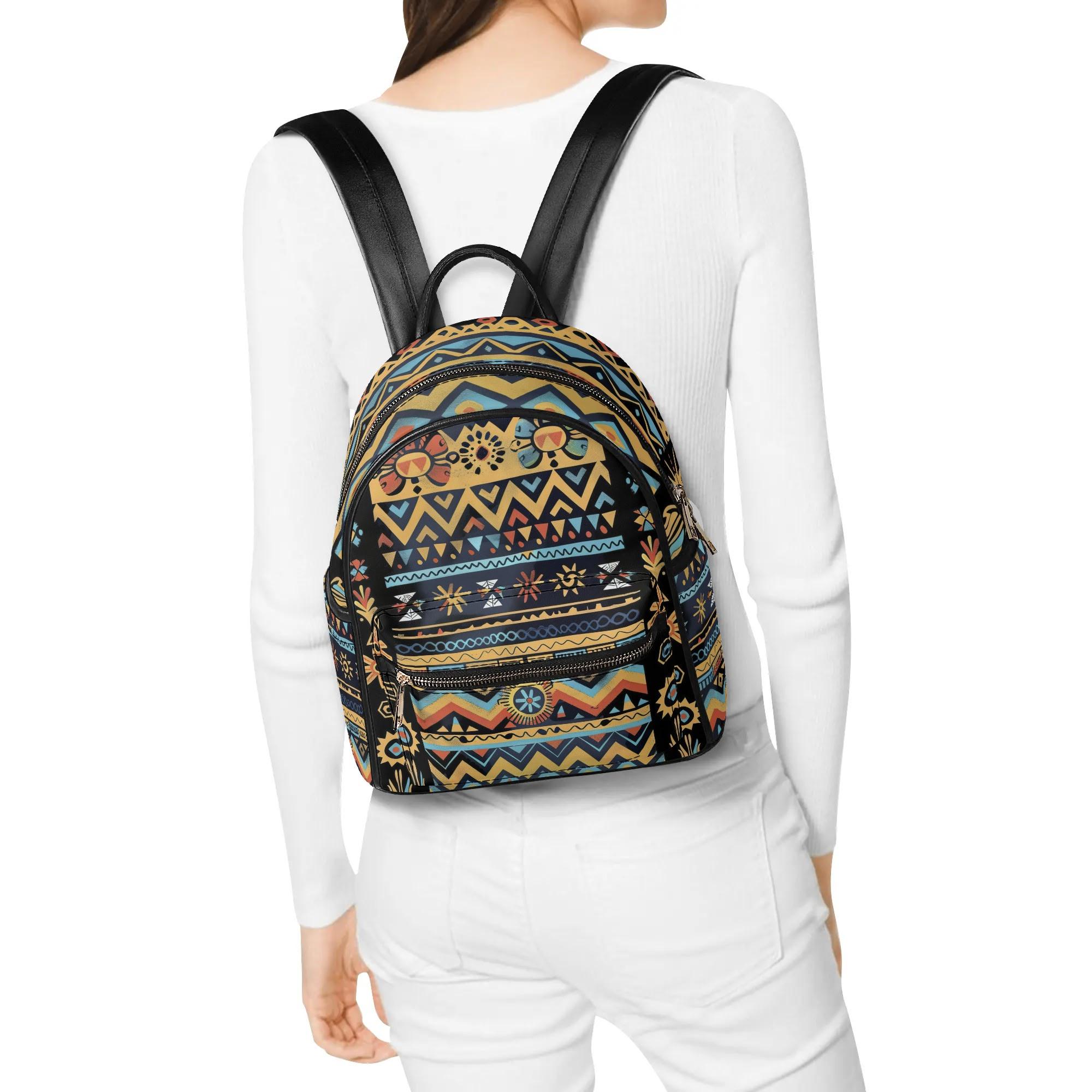 Aztec Print Mini Backpack - Vegan Leather Travel Bag - Etsy