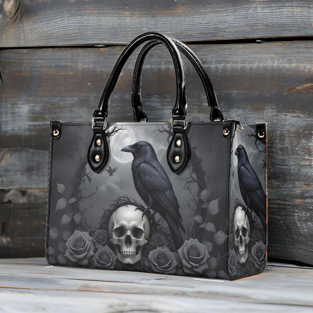 Black Goth Skull Bag Cute Crossbody Bag Unique Bag Cute Purse, Luxury ...