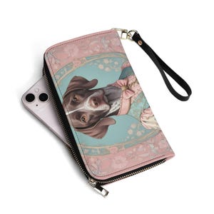 German Shorthaired Pointer Wallet Cute Dog Wallet Vegan Leather Wallet ...