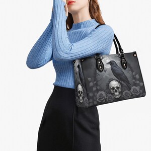 Black Goth Skull Bag Cute Crossbody Bag Unique Purse Cute Purse, Luxury ...