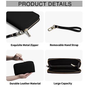 Goth Crow Skull Wallet Vegan Leather Cute Wallet Vegan Leather Wallet ...