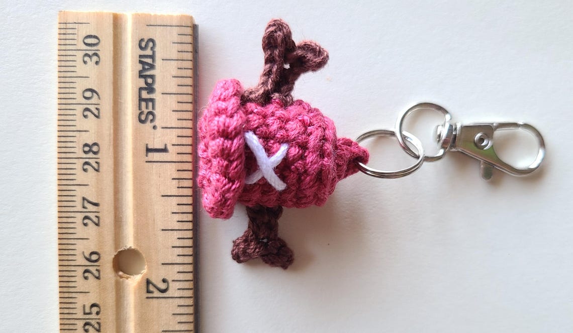 One Piece Chopper Hat Mini Amigurumi Crochet Key Chain - Etsy