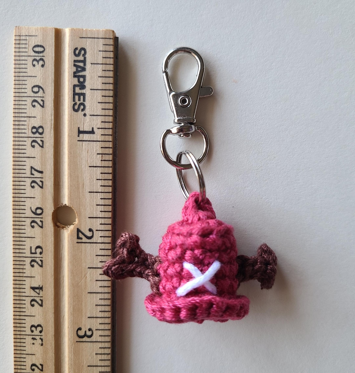 One Piece Chopper Hat Mini Amigurumi Crochet Key Chain - Etsy
