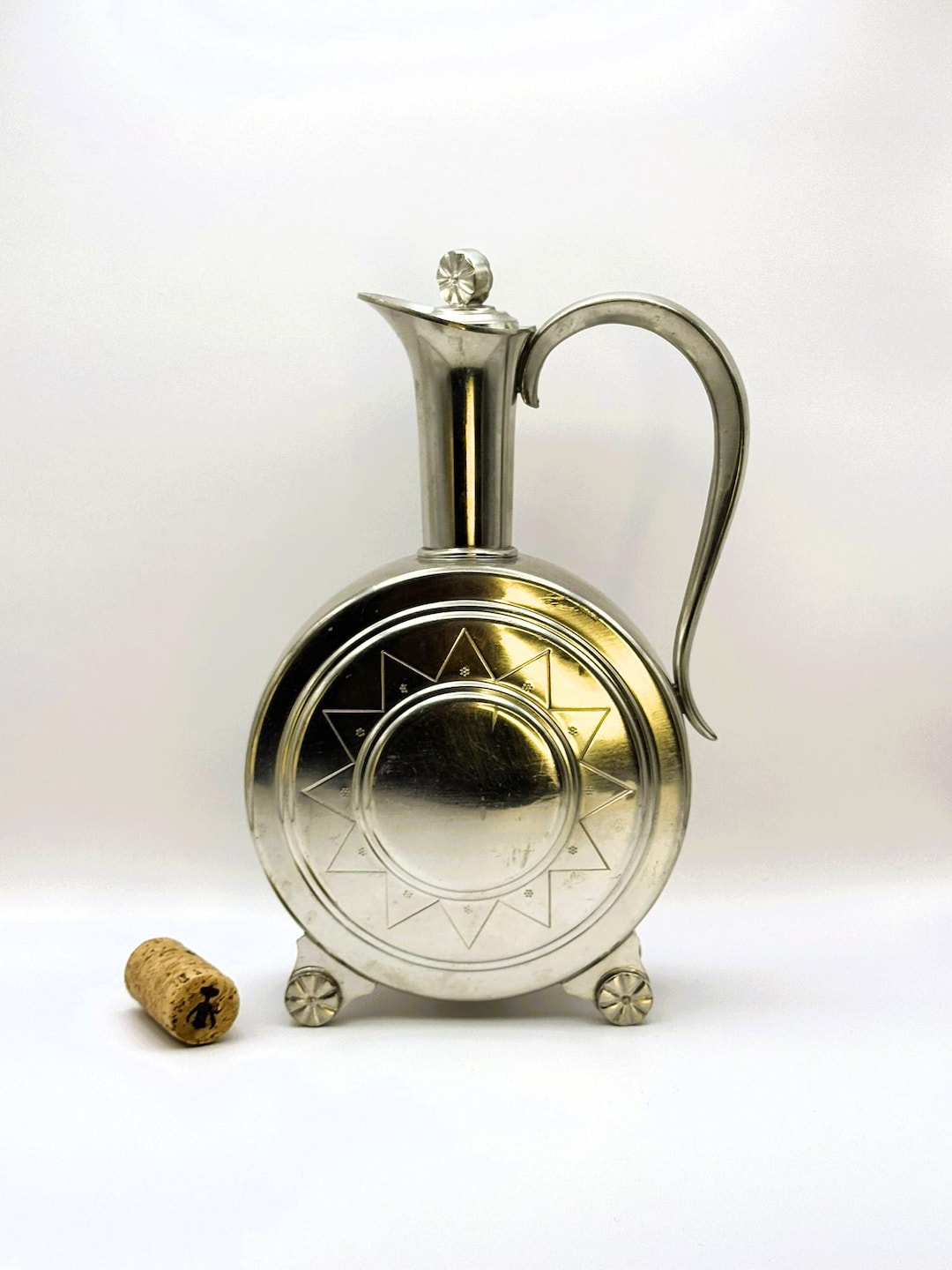 Vintage Norwegian Pewter Pitcher. Designed by Brødrene Mylius. Mid ...