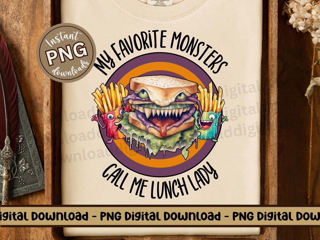 Lunch Lady Halloween Png, School Lunch Lady Sublimation PNG File, Funny ...