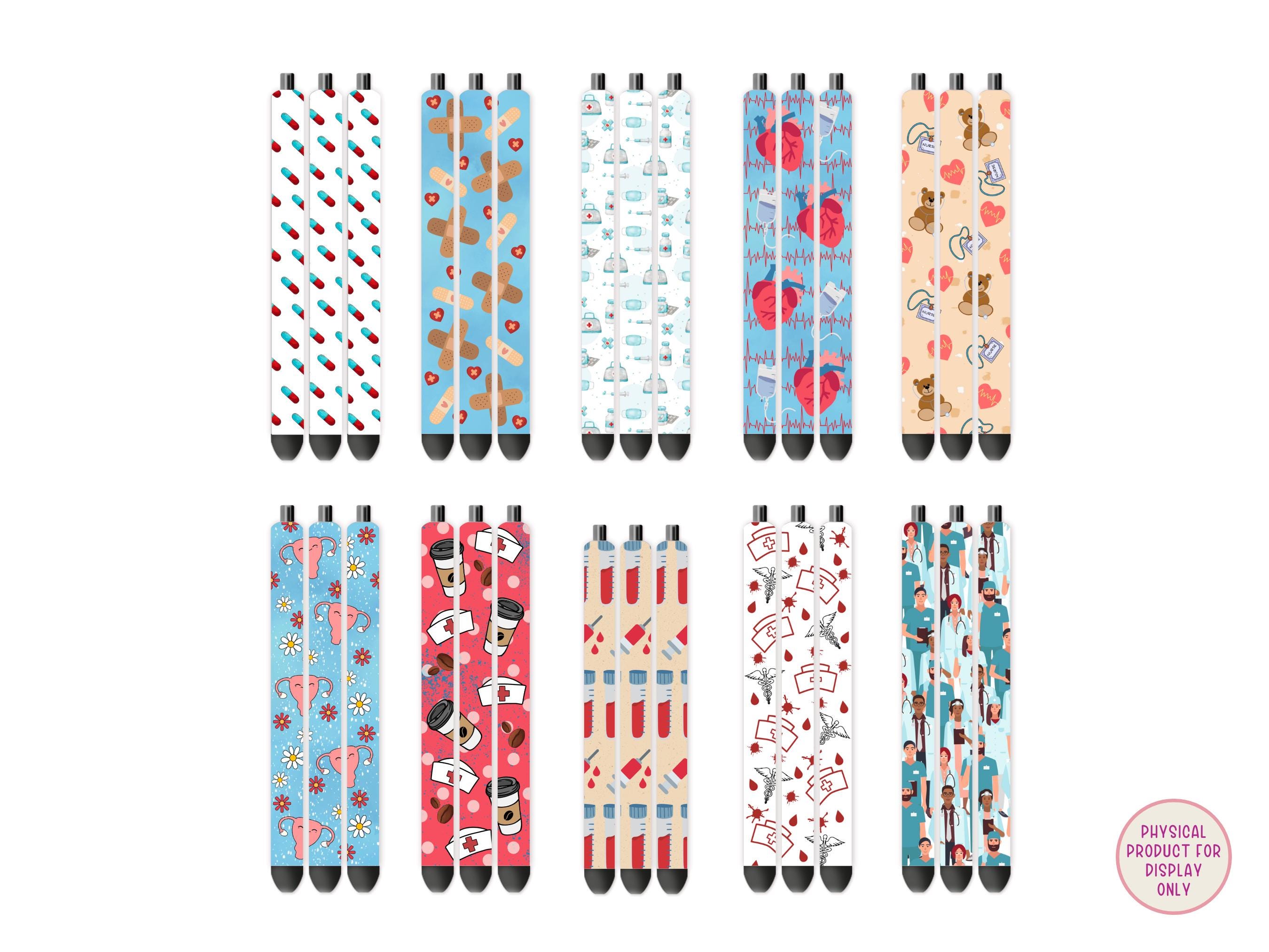 Nursing Funny Pen Wrap Png Bundle, Doctors ER Medical Ink Joy Epoxy Pen ...