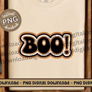 Halloween BOO! PNG File: Retro Black Font (digital Download) - Etsy