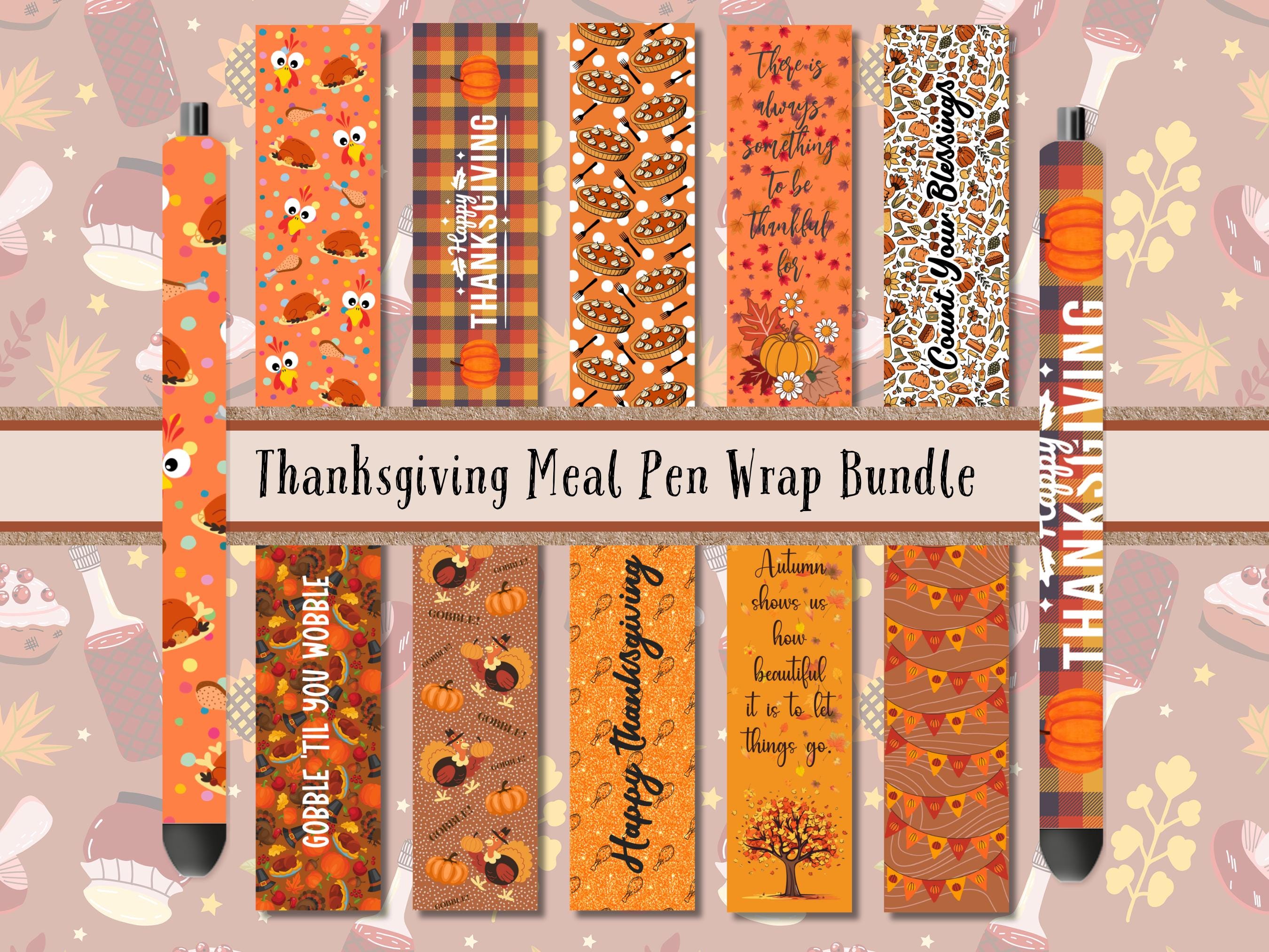 Thanksgiving Pen Wrap Bundle: Turkey Day Designs (PNG Digital Files) - Etsy