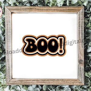 Halloween BOO! PNG File: Retro Black Font (digital Download) - Etsy