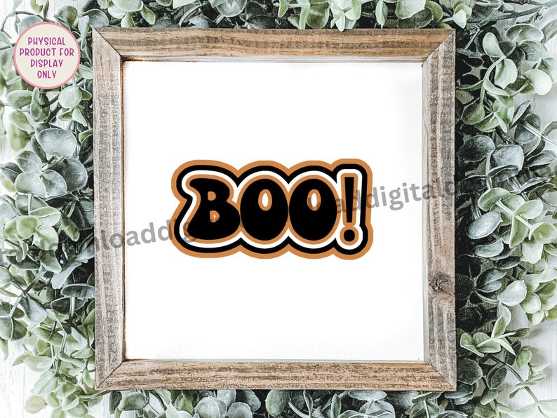 Halloween BOO! PNG File: Retro Black Font (digital Download) - Etsy