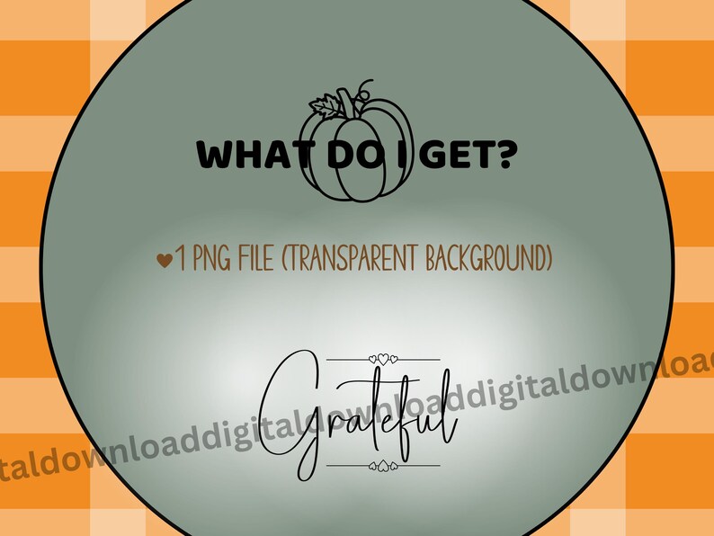 Grateful Cursive Script PNG: Thanksgiving Fall Sublimation (digital ...