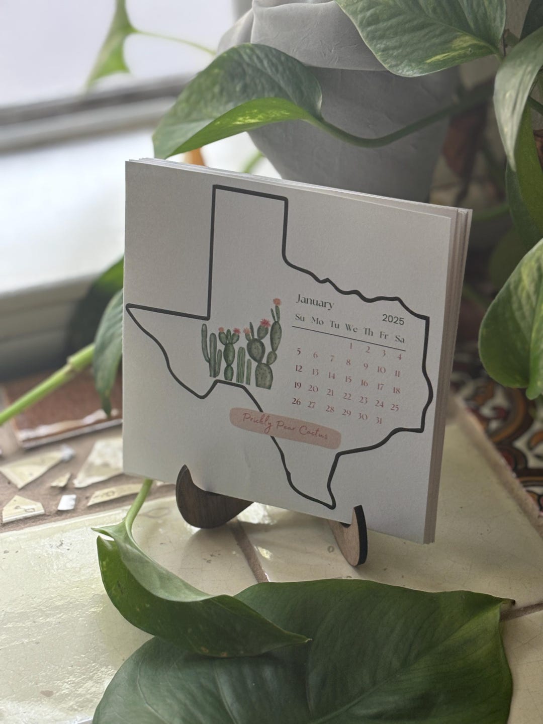 Texas Shaped Tiny Desk Calendar - Etsy